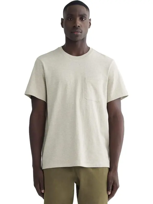 Everlane Premium-weight Pocket Tshirt - Uniform | Heather Oatmeal